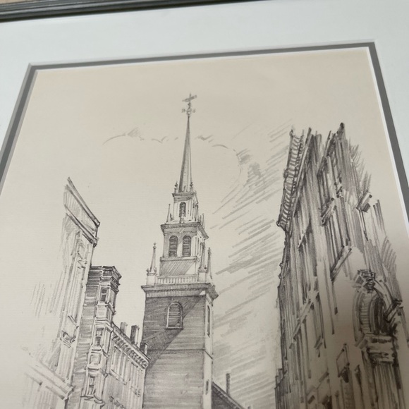 Art | Vintage Signed Charles Overly Print The Old North Church Boston ...